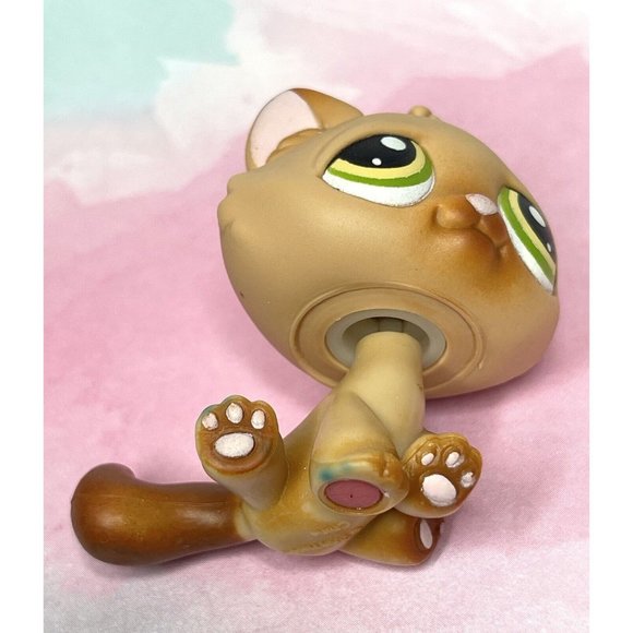 Hasbro | Toys | Lps Littlest Pet Shop 94 Brown Sitting Tabby Cat Kitten ...